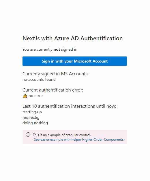 Azure Ad Authentification With React Nextjs And The Msal Library