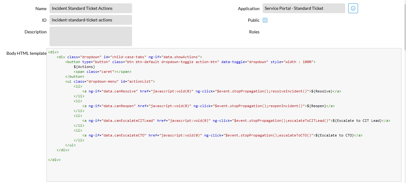 ServiceNow - Implementing a Custom Ticket Action in Employee Center
