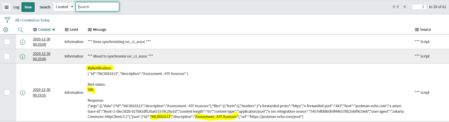 Outbound REST interface in ServiceNow